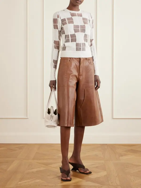 HAIKURE Legacy Leather Wide-leg Shorts