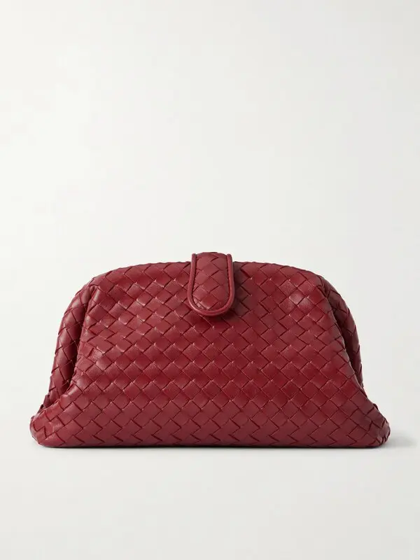 Bottega Veneta Lauren 1980 Intrecciato Clutch - Red