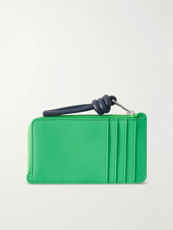 Loewe Knot Leather Cardholder - Green