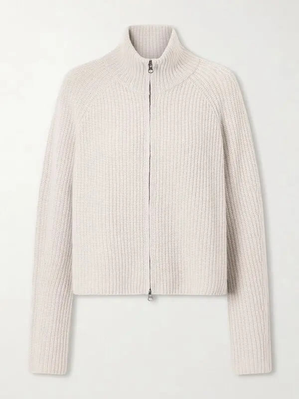LISA YANG Sadie Ribbed Cashmere Cardigan