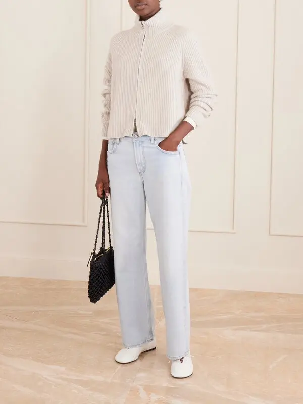 LISA YANG Sadie Ribbed Cashmere Cardigan