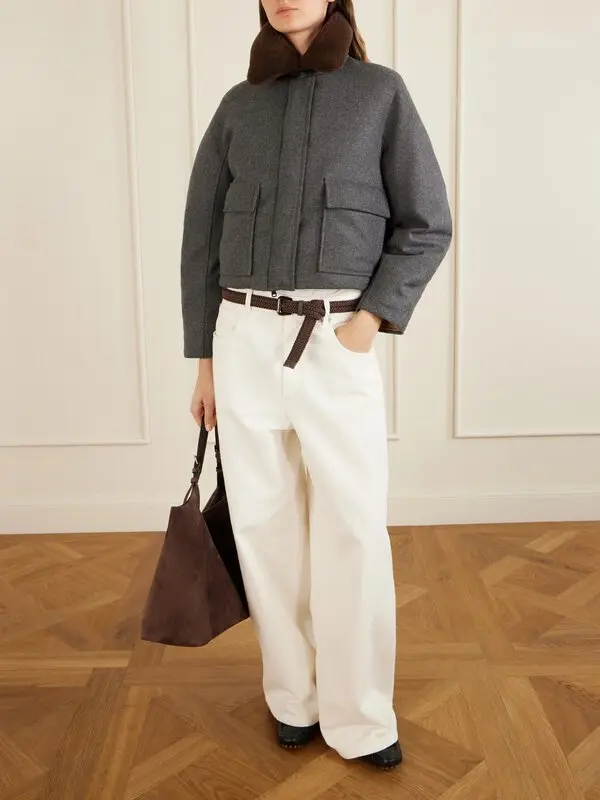 Brunello Cucinelli Shearling-trimmed Down Jacket