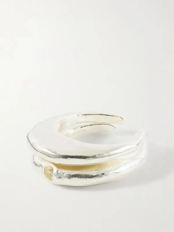 SIMUERO Sterling And Cubic Zirconia Toe Ring - Silver