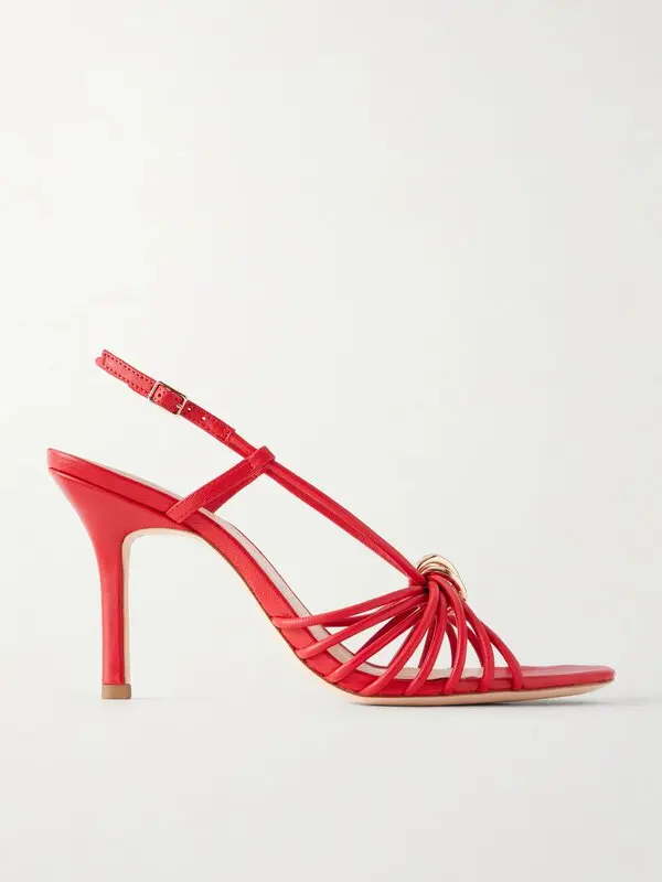 LOEFFLER RANDALL Mareka 90 Embellished Leather Sandals - Red