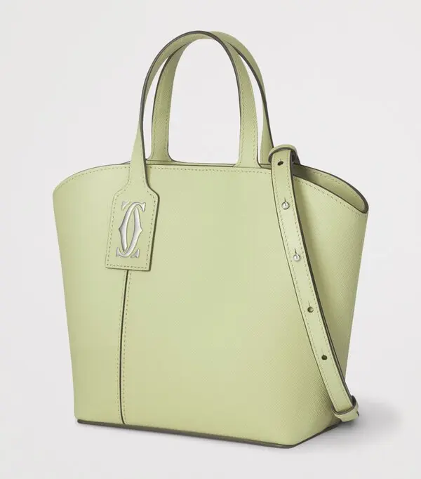 Cartier Grained Leather Mini Tote Bag - Yellow