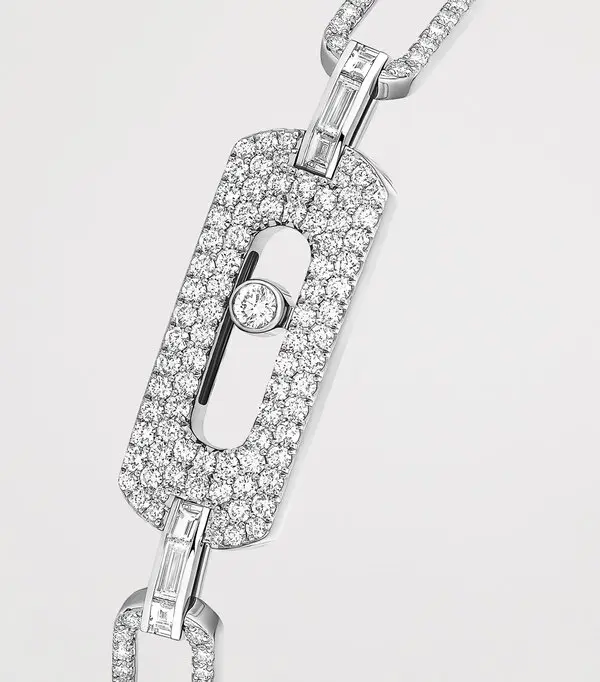 Messika Move Link White Gold And Diamond Pavé Chain Bracelet