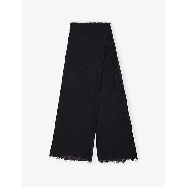 Rick Owens Giglio Wool And Cashmere Scarf - Black