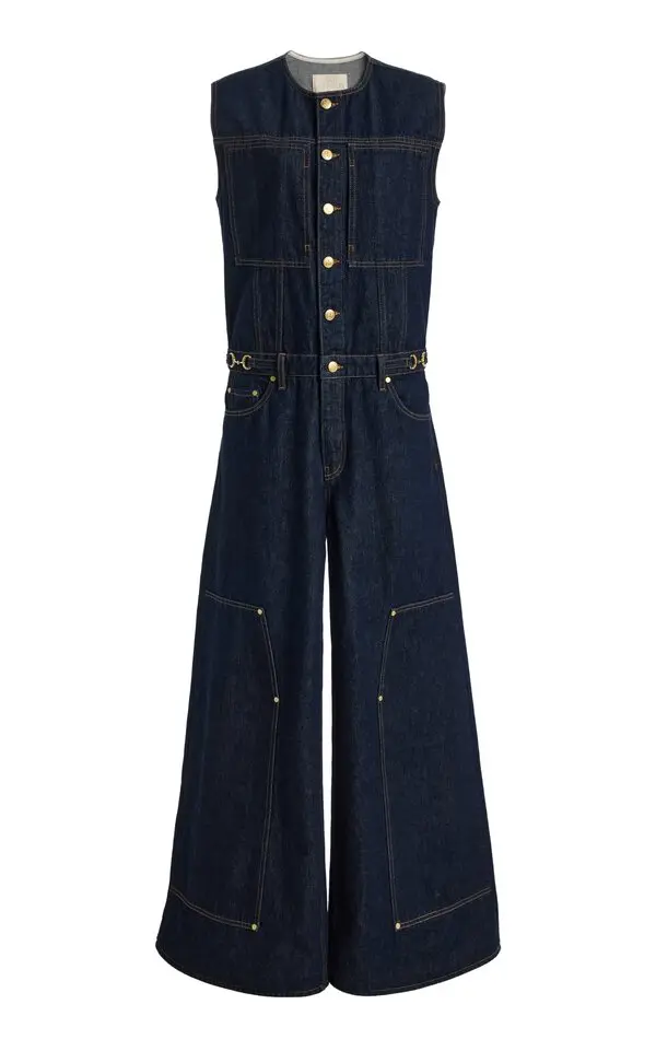 Ulla Johnson Esme Denim Jumpsuit - Royal Blue