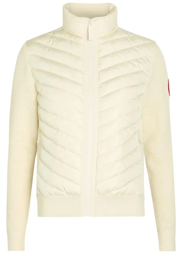 Canada Goose Hybridge Padded Shell And Wool-knit Jacket