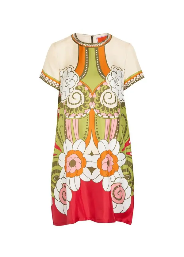 La DoubleJ Printed Silk Mini Dress - Multicoloured