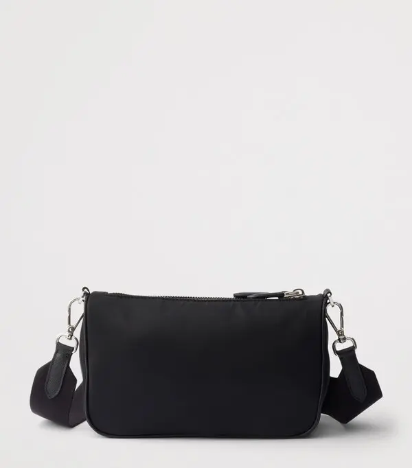 Prada Re-nylon And Leather Mini Shoulder Bag