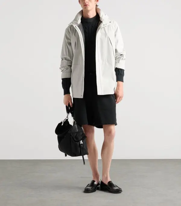 Prada Technical Fabric Hooded Jacket