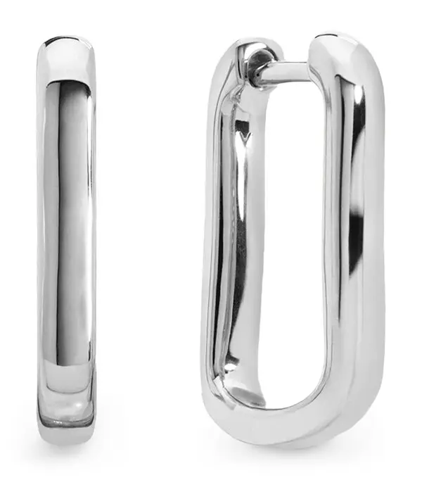 Monica Vinader Sterling Mini Alta Huggie Earrings - Silver