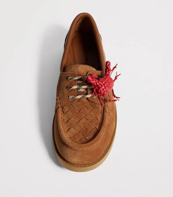 Bottega Veneta Suede Piere Boat Shoes