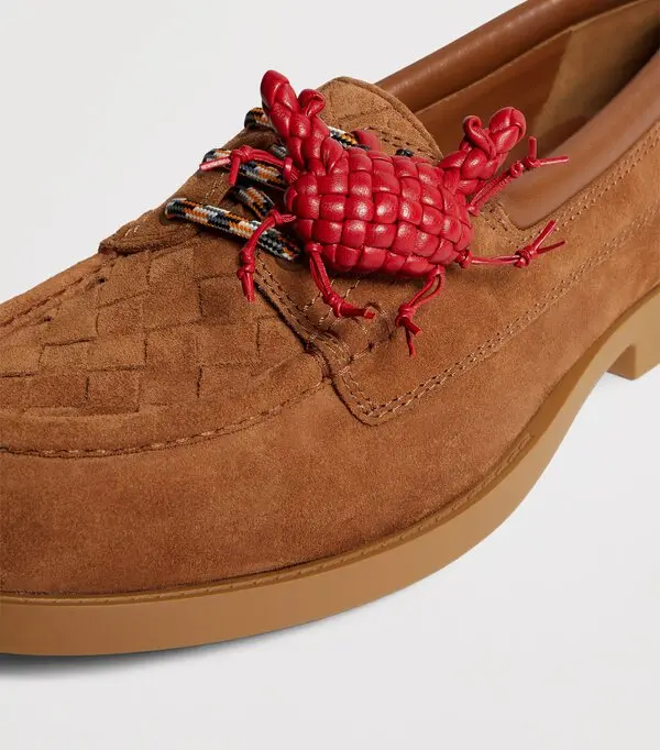 Bottega Veneta Suede Piere Boat Shoes