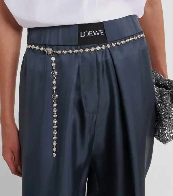 Loewe Crystal-embellished Chain Belt