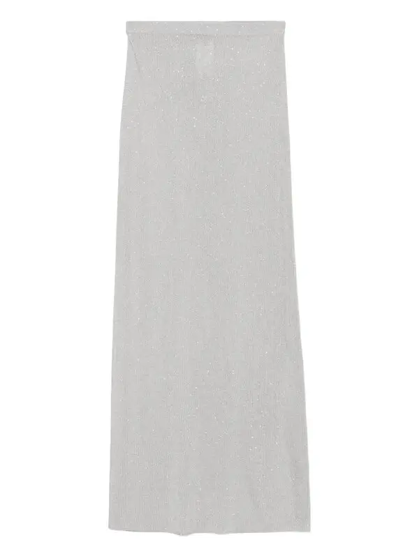 TOM FORD Sequined Long Skirt - Silver