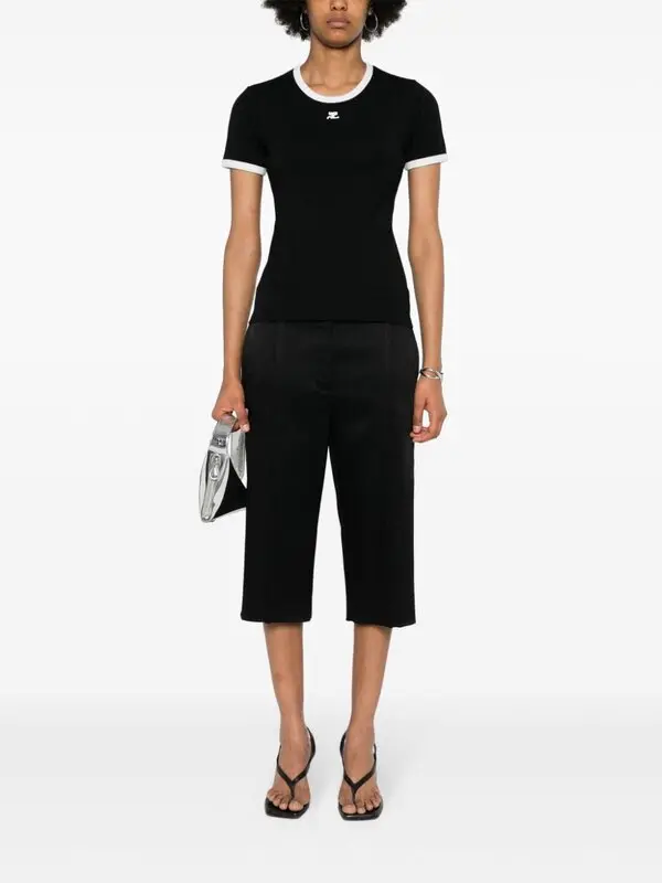 COURREGES Logo Cotton T-shirt