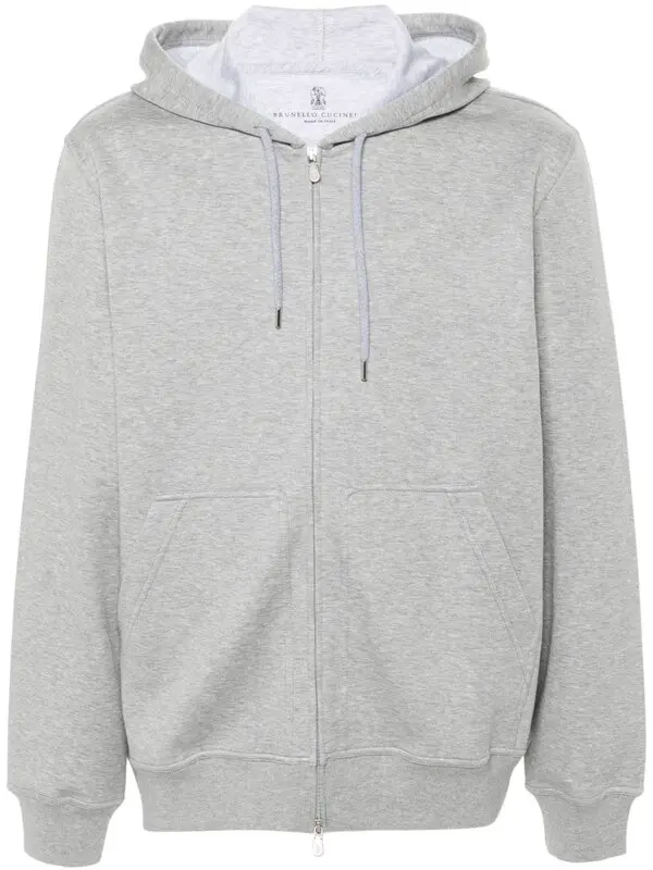 Brunello Cucinelli Cotton Blend Zip-up Hoodie