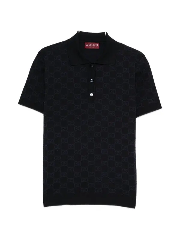 Gucci Gg Cotton And Silk Polo Shirt