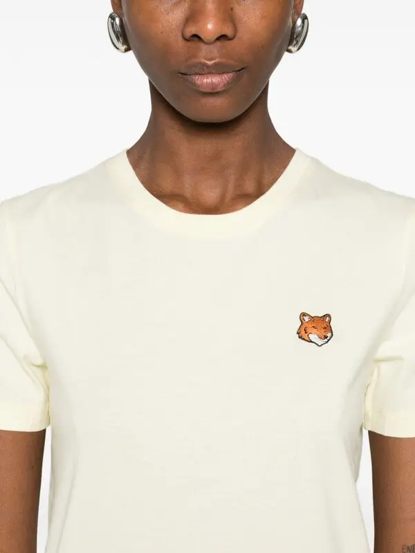 Maison Kitsuné Fox Head Cotton T-shirt - Yellow
