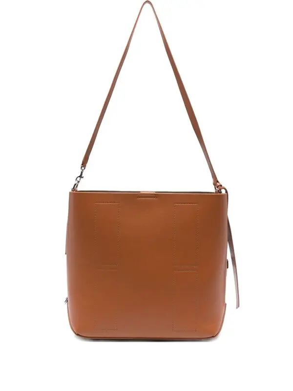 Hogan Medium Leather Hobo Bag - Brown