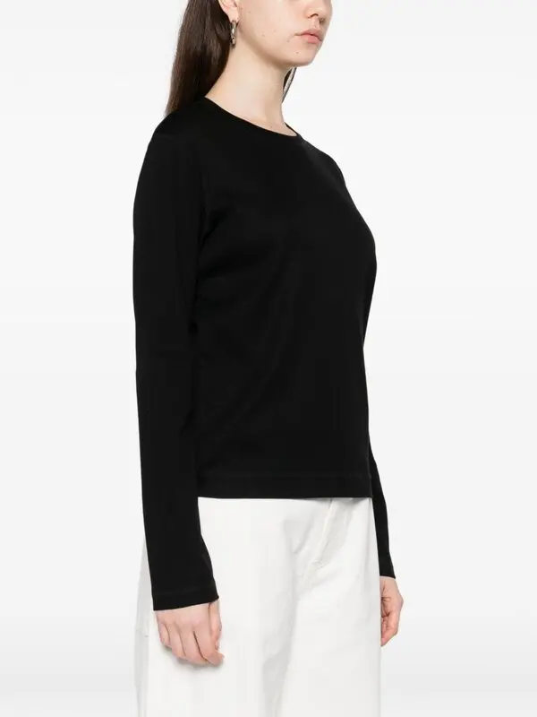 HERSKIND Cotton Crewneck Long Sleeve Top