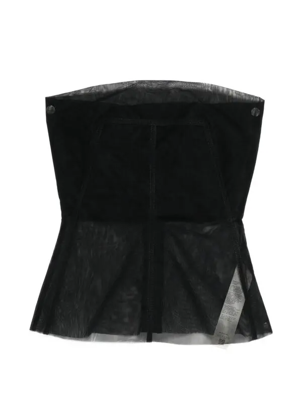 Rick Owens Strapless Bustier Top With Flared Hem