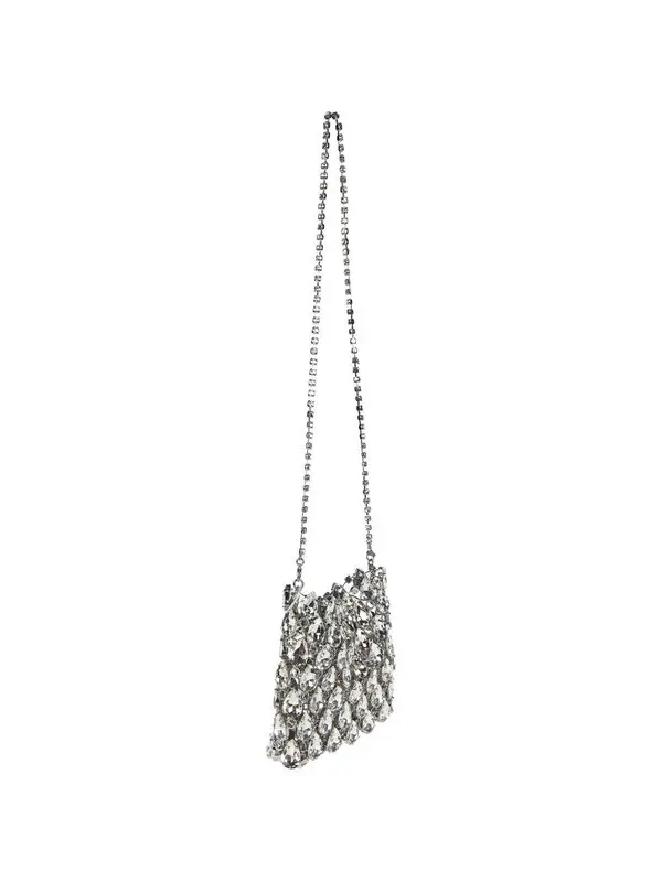 SELF-PORTRAIT Crystal Embellished Clutch With Chain Strap