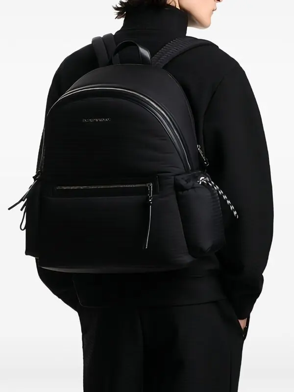 Emporio Armani Nylon Backpack - Black