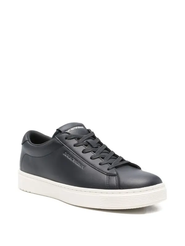 Emporio Armani Leather Lace-up Sneakers