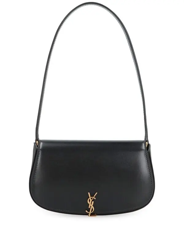 Saint Laurent Demi Lune Leather Shoulder Bag - Black