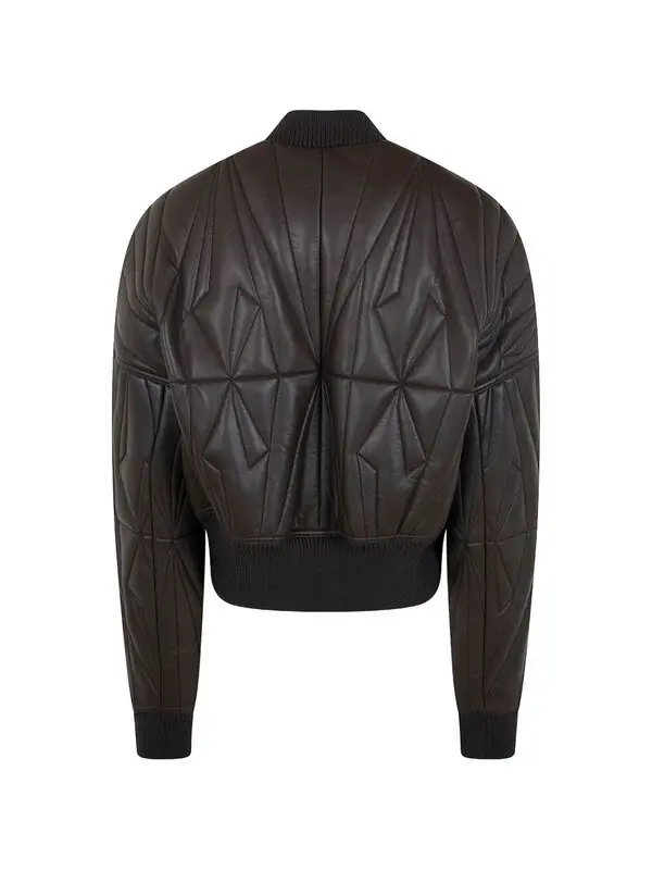 MONCLER + RICK OWENS Quilted Leather Bomber Jacket