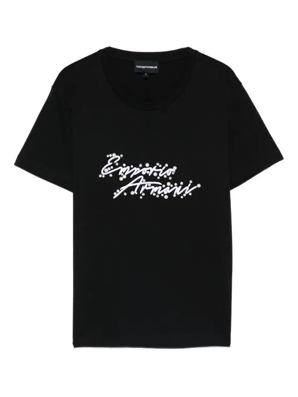 Emporio Armani Logo Cotton T-shirt - Black