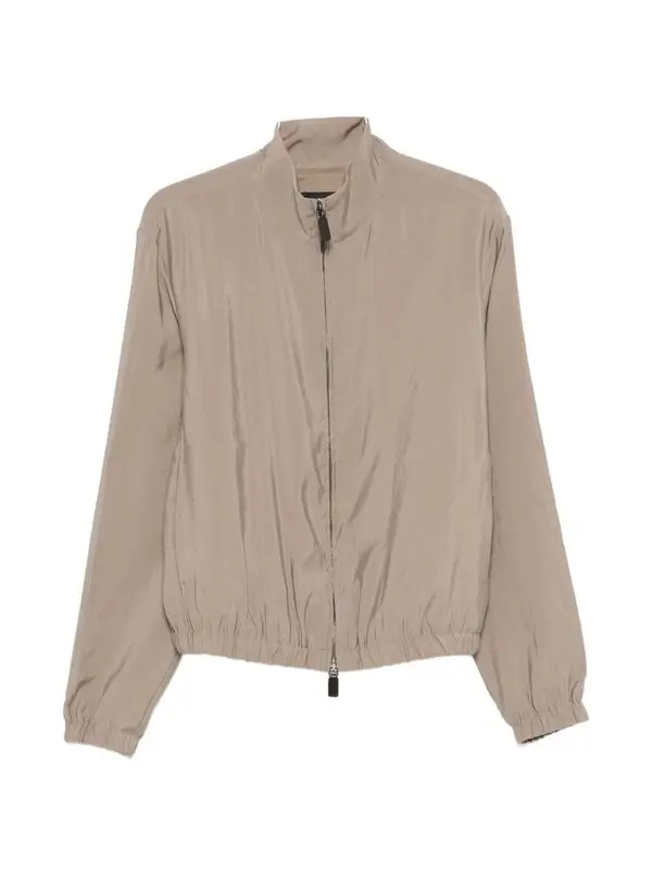 Emporio Armani Zip-up Blouson Jacket - Brown