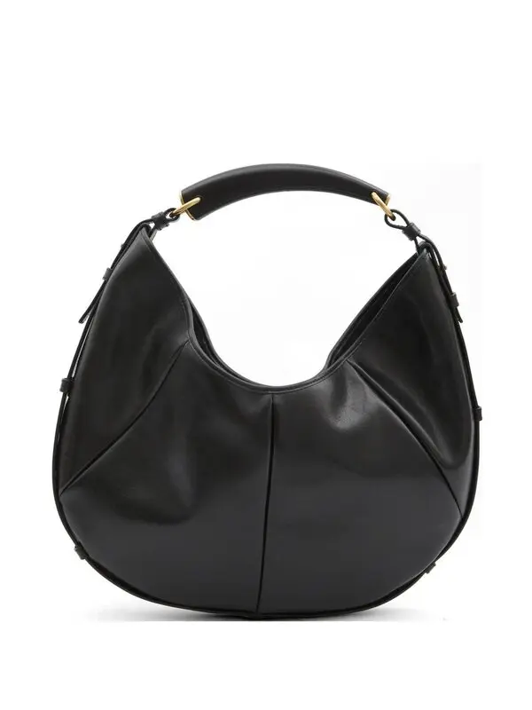 Saint Laurent Mombasa Medium Leather Hobo Bag - Black