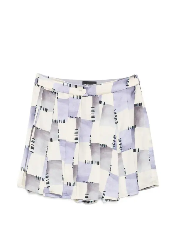 Emporio Armani Printed Pleated Shorts