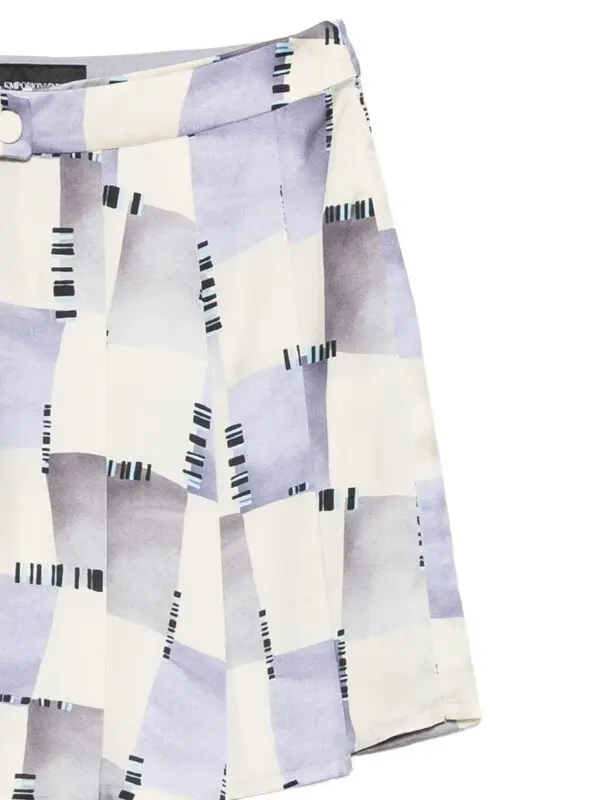 Emporio Armani Printed Pleated Shorts