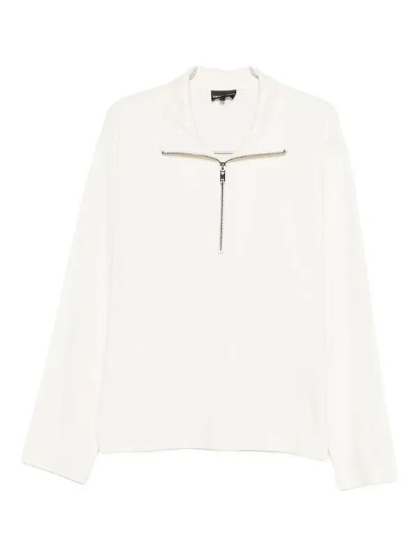 Emporio Armani Half-zip Pullover - White