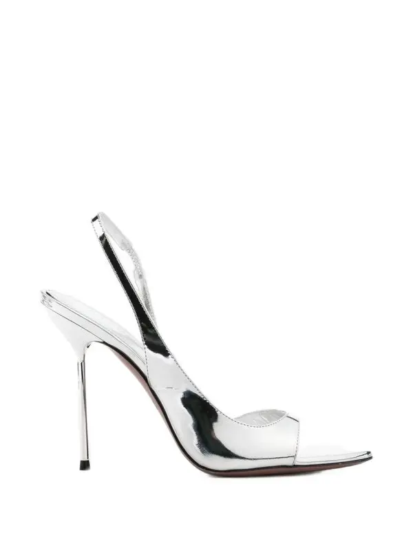 Paris Texas Lidia Slingback Sandals - Silver