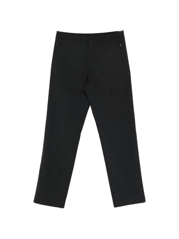 Emporio Armani Wool Blend Tailored Trousers - Grey