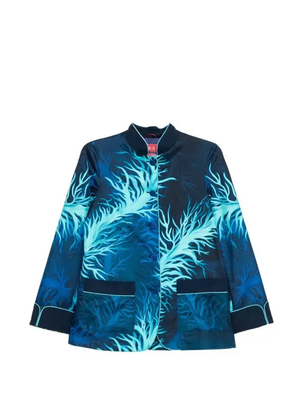 F.R.S FOR RESTLESS SLEEPERS Printed Silk Jacket - Blue