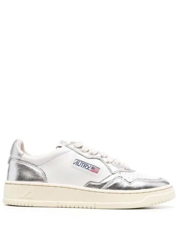 AUTRY Medialist Low Leather Sneakers - Silver