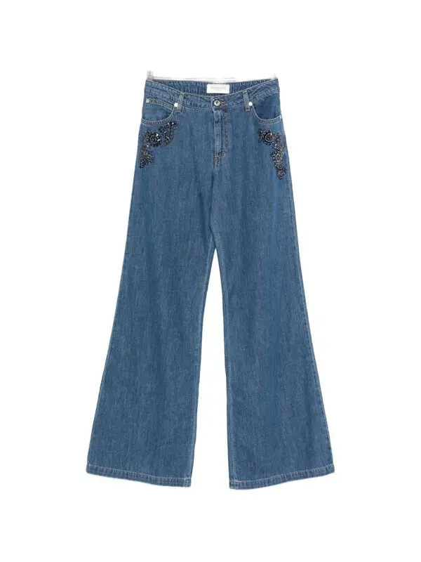 Ermanno Scervino Flared Leg Jeans With Embellishment