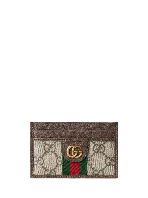 Gucci Ophidia Gg Card Case - Brown