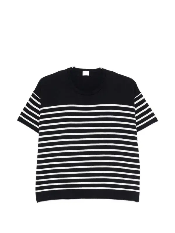 CT PLAGE Striped Cotton Crew Neck Sweater