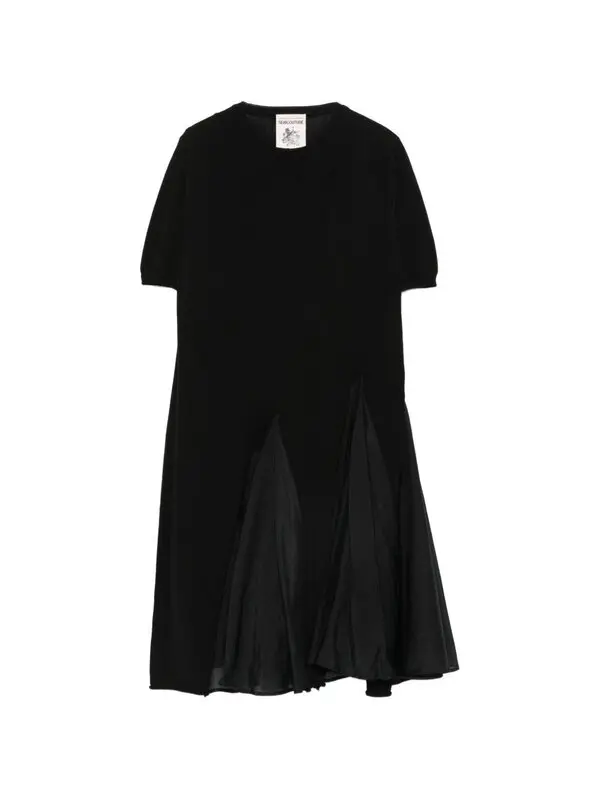SEMICOUTURE Blondie Cotton And Silk Dress - Black