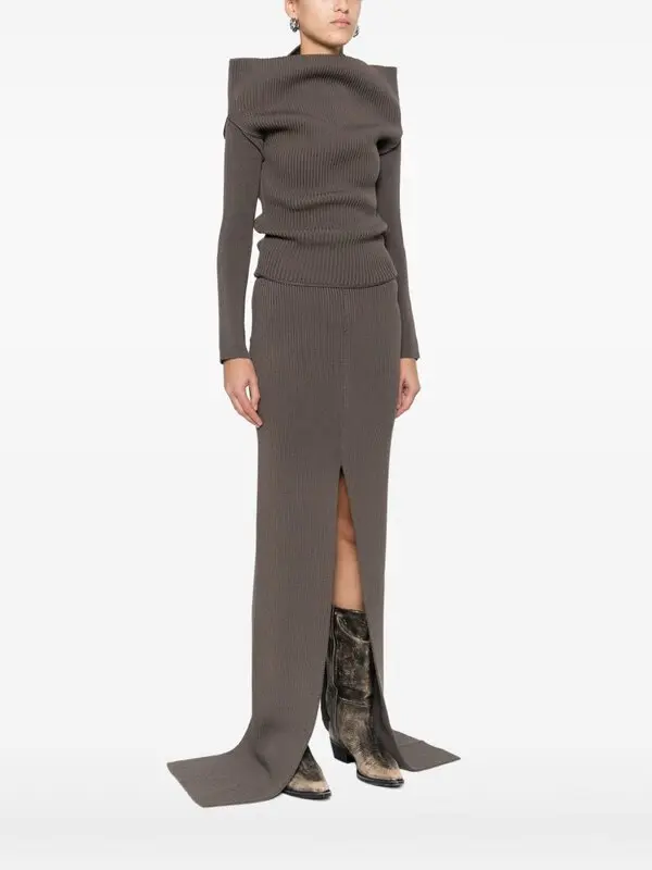 Rick Owens Wool Off-shoulder Sweater