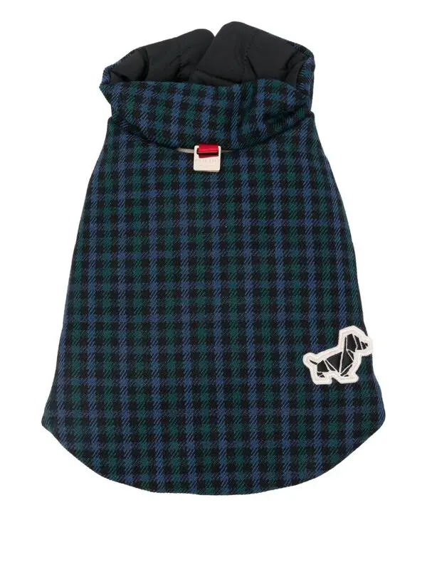 POLDO DOG COUTURE Lake Trail Double Face Checked Dog Coat