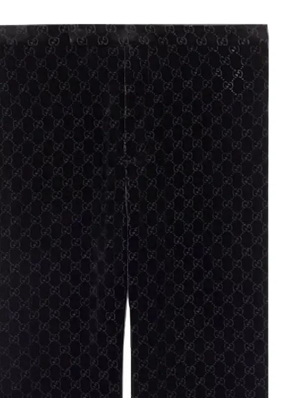 Gucci Gg Velvet Monogram Trousers